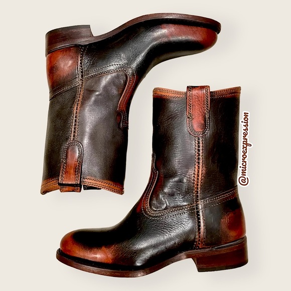 Frye | Shoes | 498 Frye Jet Roper Distressed Brown Leather Vintage Pull ...